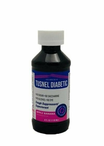 Tusnel Diabetic Cough SuppressantExpectorant No Alcohol Apple Banana ...