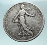 1917 FRANCE Antique Silver 2 Francs French Coin w La Semeuse Sower ...