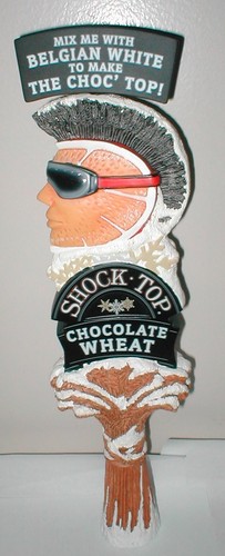 Shock Top Chocolate Wheat Cool Dude 2 Sided Beer Tap Handle | eBay