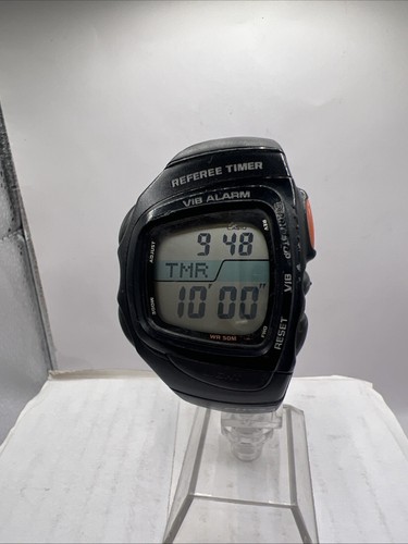 Vintage CASIO SPORT PHYS RFT-100 Referee timer Men's Black Digital Watch WR 5BR for sale online ...