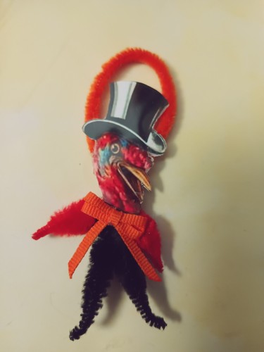 Vintage Style Handmade Chenille Thanksgiving Turkey Ornament Keepsake ...