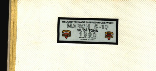 NICE REND LAKE OF SESSER IL. RECORD CONSOL COAL CO. COAL MINING STICKER ...