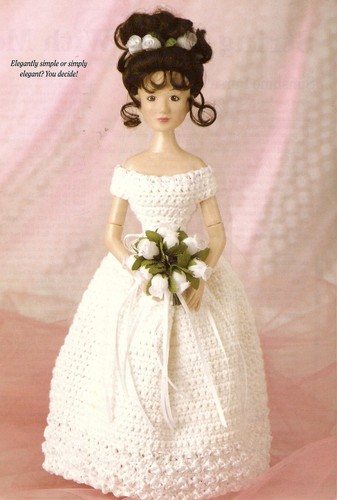 LOVELY Blushing Bride Dress/Crochet Pattern INSTRUCTIONS ONLY | eBay