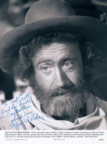 Gene Wilder Willy Wonka Frisco Kid Autographed Photo-Dr. Ted Croll-TCAC ...