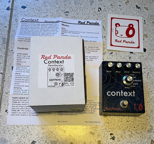 Red Panda Context V1 Reverb Digital Reverberator Guitar Effect Pedal ...