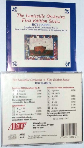 Roy HARRIS: Symphonies #1 ("Symphony 1933") & #5, Violin Concerto ...