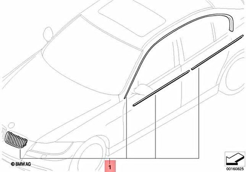 BMW OEM E90 Sedan Chrome Line Window Trim Kit for sale online | eBay