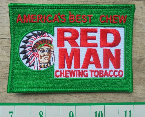 REDMAN CHEWING TOBACCO CLOTH IRON-ON PATCH 3 7/8 BY 2 .5" | eBay