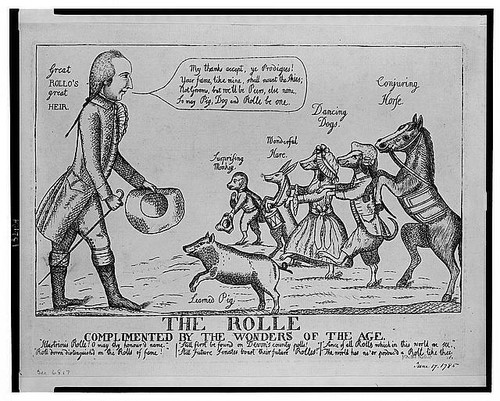 Rolle Complimented by Wonders of the Age,1785,John Rolle,Learned Pig ...