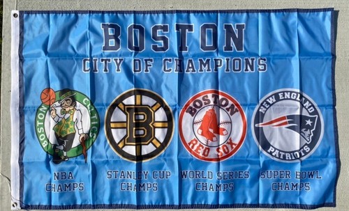 Boston City Of Champions Teams Flag Banner 3x5’ Celtics Red Sox ...