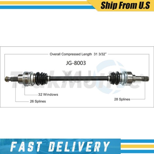 Rear Left Driver Side CV Axle Joint Shaft Assembly For 2002-2008 Jaguar ...