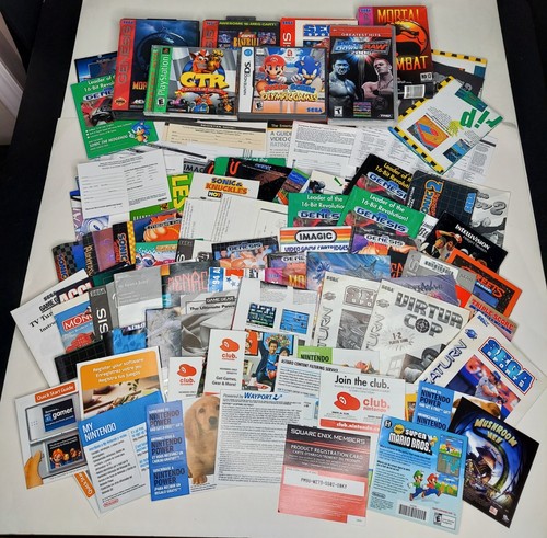 Lot Of 80+ Video Game Manuals / Posters / Inserts / Cases & More | eBay