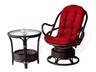 Lounge Set of Swivel Rocking Java Chair Natural Rattan with Coffee ...