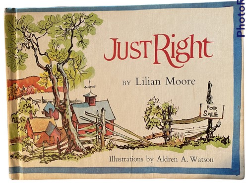 Just Right First Edition book by Lilian Moore Vintage 1968 By Parents ...