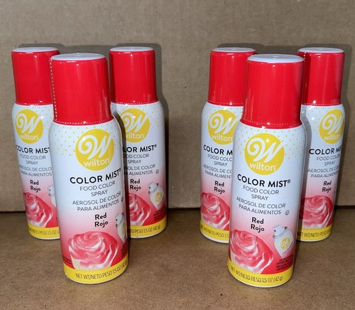 SIX Ct 1.5 Oz Red Color Mist Food Spray Cakes Cupcakes Cookies | eBay