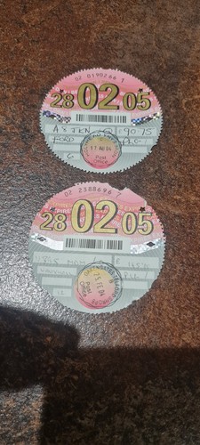 Car Tax Disc 02 2005 Original Tax Disc | eBay