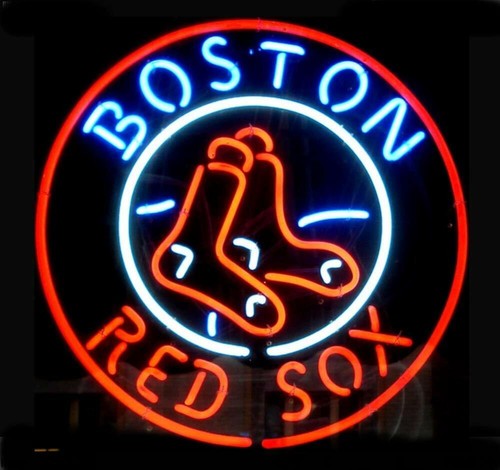 Boston Red Sox Neon Light Sign 12"x12" Wall Decor Lamp Display Man Cave ...