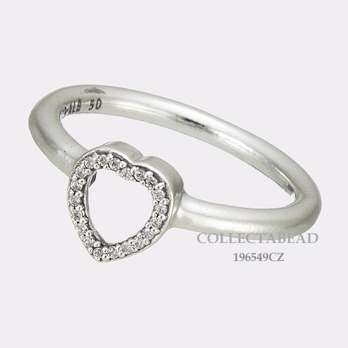 Authentic Pandora Sterling Silver Puzzle Heart Ring Size 50 196549CZ | eBay
