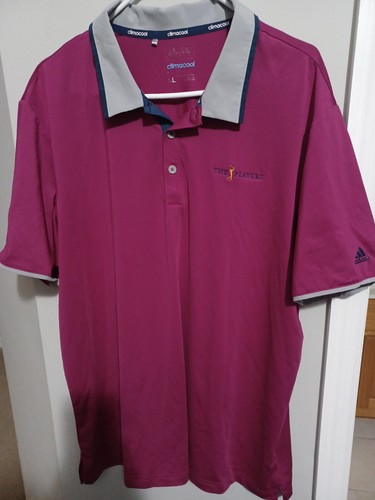Adidas Players TPC Sawgrass Golf Polo Shirt Men XL Climacool Purple ...