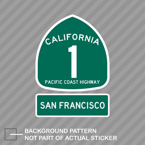 PCH 1 San Francisco Sign Sticker Decal Vinyl pch1 pacific coast highway ...
