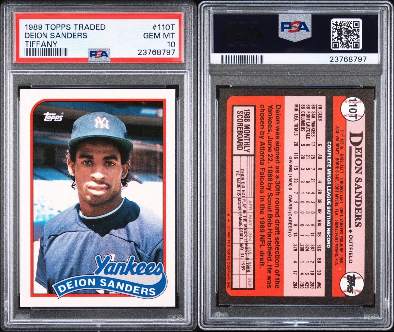 Deion Sanders 1989 Topps Traded Tiffany #110T Base Price Guide - Sports ...