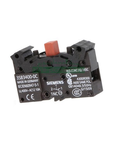 ONE New Siemens 3SB3400-0C pushbutton contacts | eBay