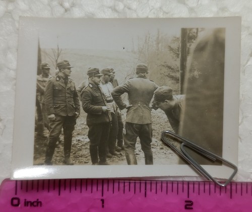 06 WW2 Orig. Photo German RAD Officers Soldiers Uniforms Caps 2 x 2.5 ...