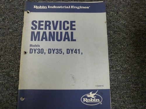 Robin Models DY30 DY35 DY41 Industrial Engine Shop Service Repair ...