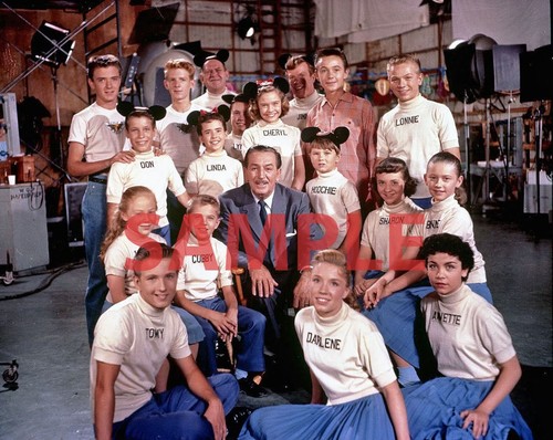 1956 Photo of the Original Disney Mouseketeers With Walt Digital Color ...
