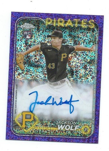 2024 Topps Chrome-Jackson Wolf Purple Speckle Rookie autograph /299 ...