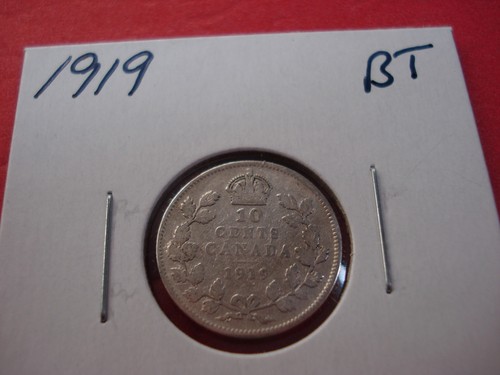 1919 - Canada - circulated 10 cent coin - silver Canadian dime | eBay