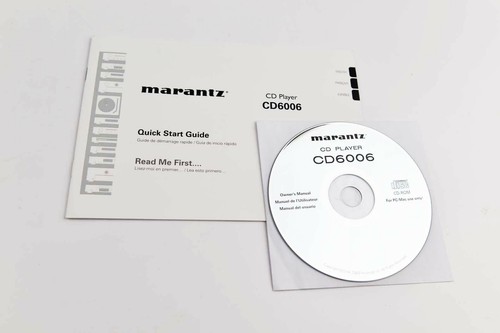 ORIGINAL New Marantz CD6006 CD Player Owner's Manual CD And Quick Start Guide | eBay