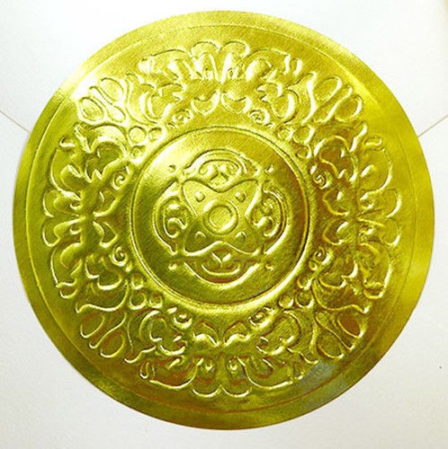 30 Gold Medallion Embossed 2" Round Foil Seals Stickers | eBay