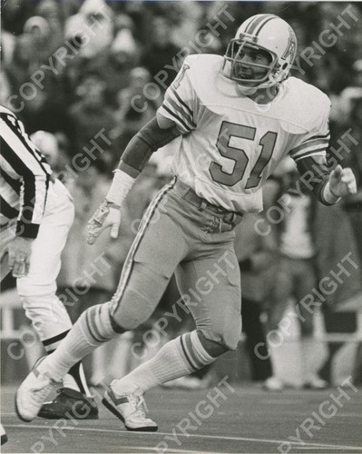 TED THOMPSON - HOUSTON OILERS '79 - Type 1 NFL 8x10 B&W Press Photo 2. ...