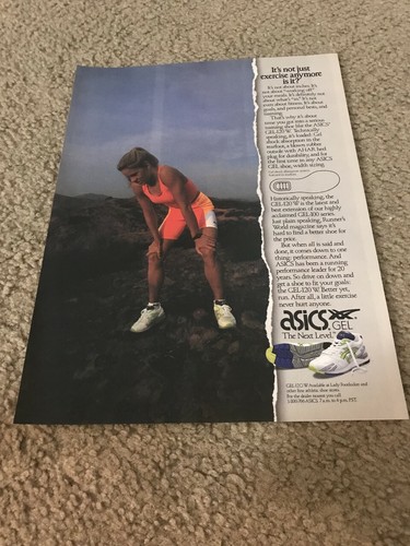 Vintage 1992 ASICS GEL-120 W Running Shoes Poster Print Ad '90s Women ...
