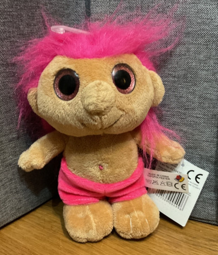 💕Lucky Troll With pink Pants/Hair/Belly Button Doll Soft Plush Toy 8 ...
