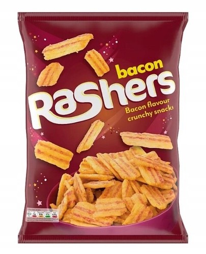 RASHERS of UK bacon flavored chips 180g/6.35 oz -Pack of 1 -FREE ...