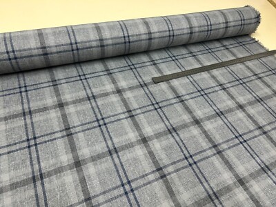 Grey Check Fabric for sale | eBay