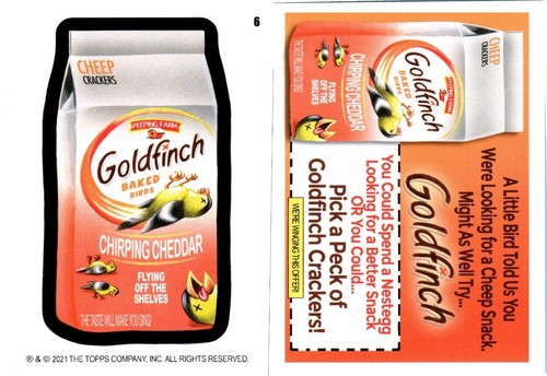 2021 WACKY PACKAGES MAY MONTHLY COUPON BACK CARD # 6 GOLDFINCH | eBay