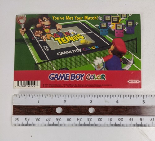 01' Nintendo Gameboy Color Mario Tennis Video Game 5" Store Display ...