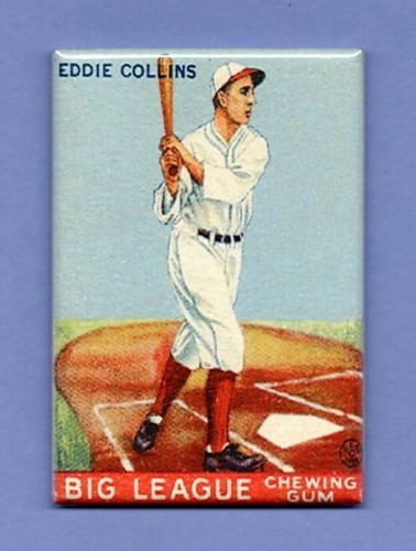 EDDIE COLLINS BASEBALL CARD *2X3 MAGNET* COCKY HALL OF FAME WORLD ...