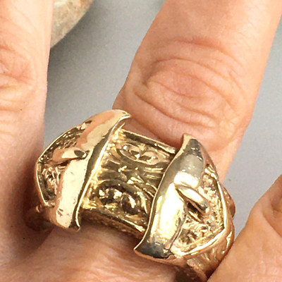 9ct Gold Heavy Ring in Men's Rings for sale | eBay