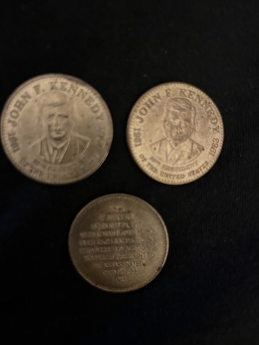 John F. Kennedy 1961-1963 Commemorative Medal Token Coin: 1-1/4" dia ...