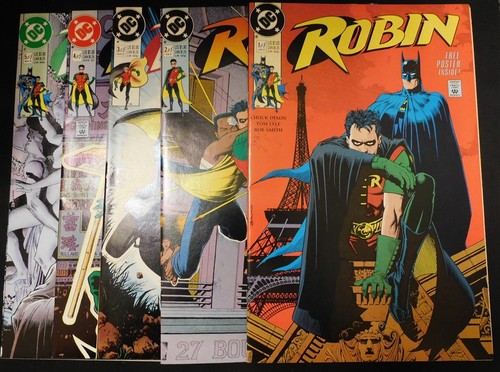 ROBIN 1-5 DC COMIC SET COMPLETE BATMAN CHUCK DIXON TOM LYLE BOB SMITH ...
