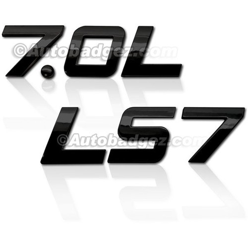 1 - BRAND NEW 3D Adhesive Badge Emblem Rear Side Fender 7.0L LS7 GLOSS ...