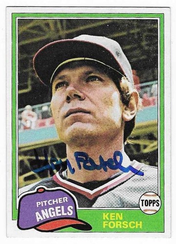 KEN FORSCH 1981 TOPPS TRADED AUTOGRAPHED SIGNED # 764 CALIFORNIA ANGELS ...