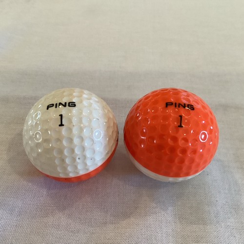 Vintage Ping (2) # 1 Orange/White Golf Balls. Ping Eye | eBay
