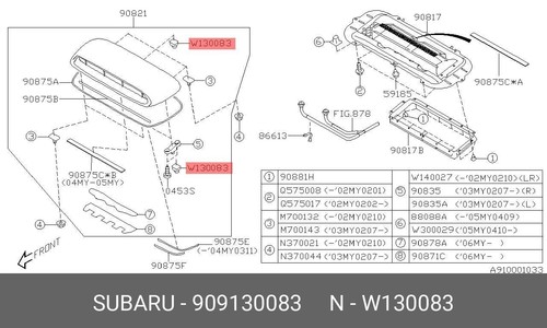 Genuine OE Clip Anch D9 909130083 For Subaru 90913-0083 | eBay