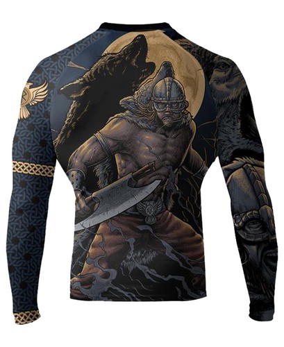 Raven Fightwear Men's Ulfhedinn MMA BJJ Rash Guard Black | eBay