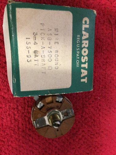 WIRE WOUND A58-7500 OHM PICK A SHAFT 3-4 WATT 155-93 CLAROSTAT NOS | eBay